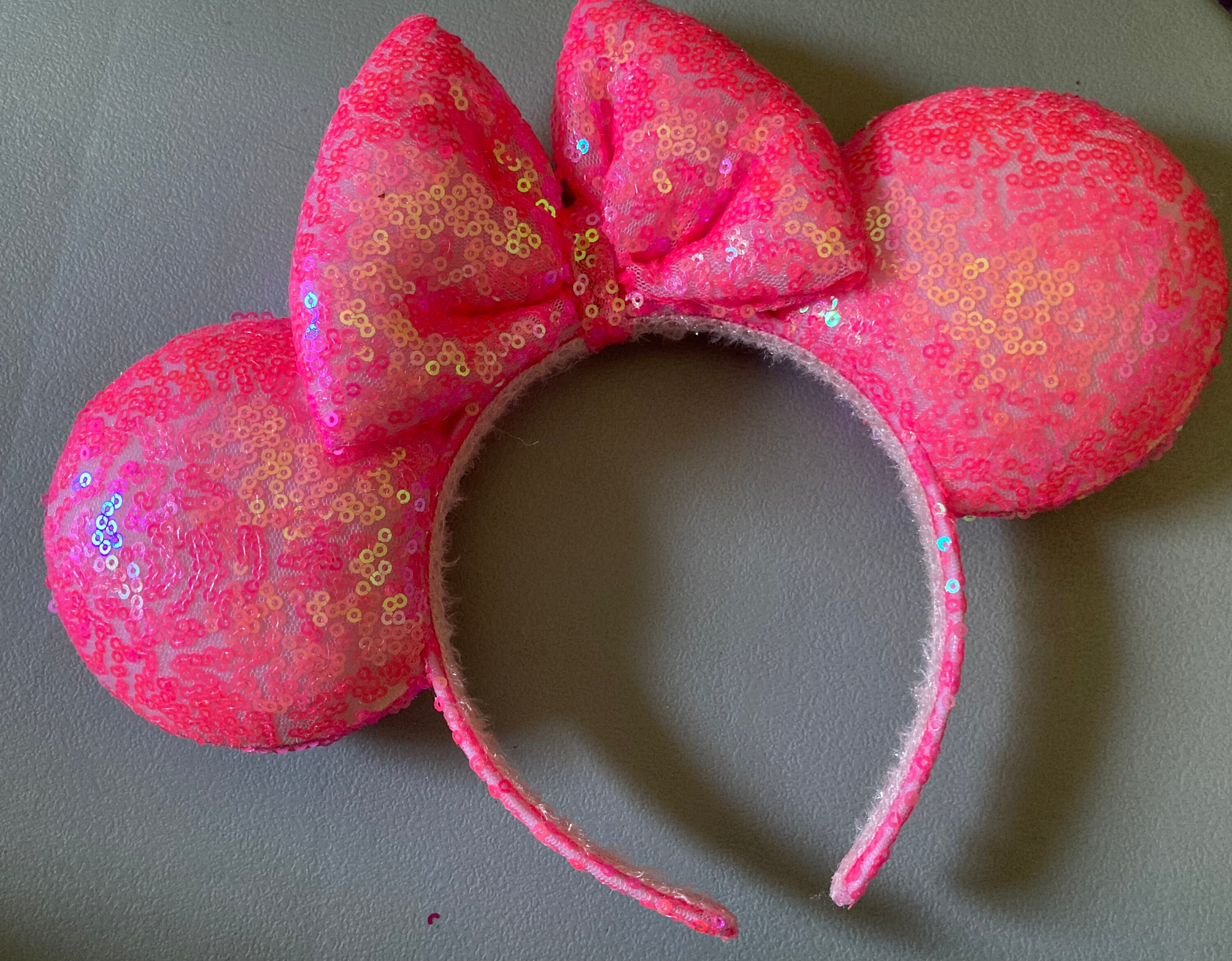 Neon Pink Mouse Ears Neon Pink Mickey Ears - Etsy