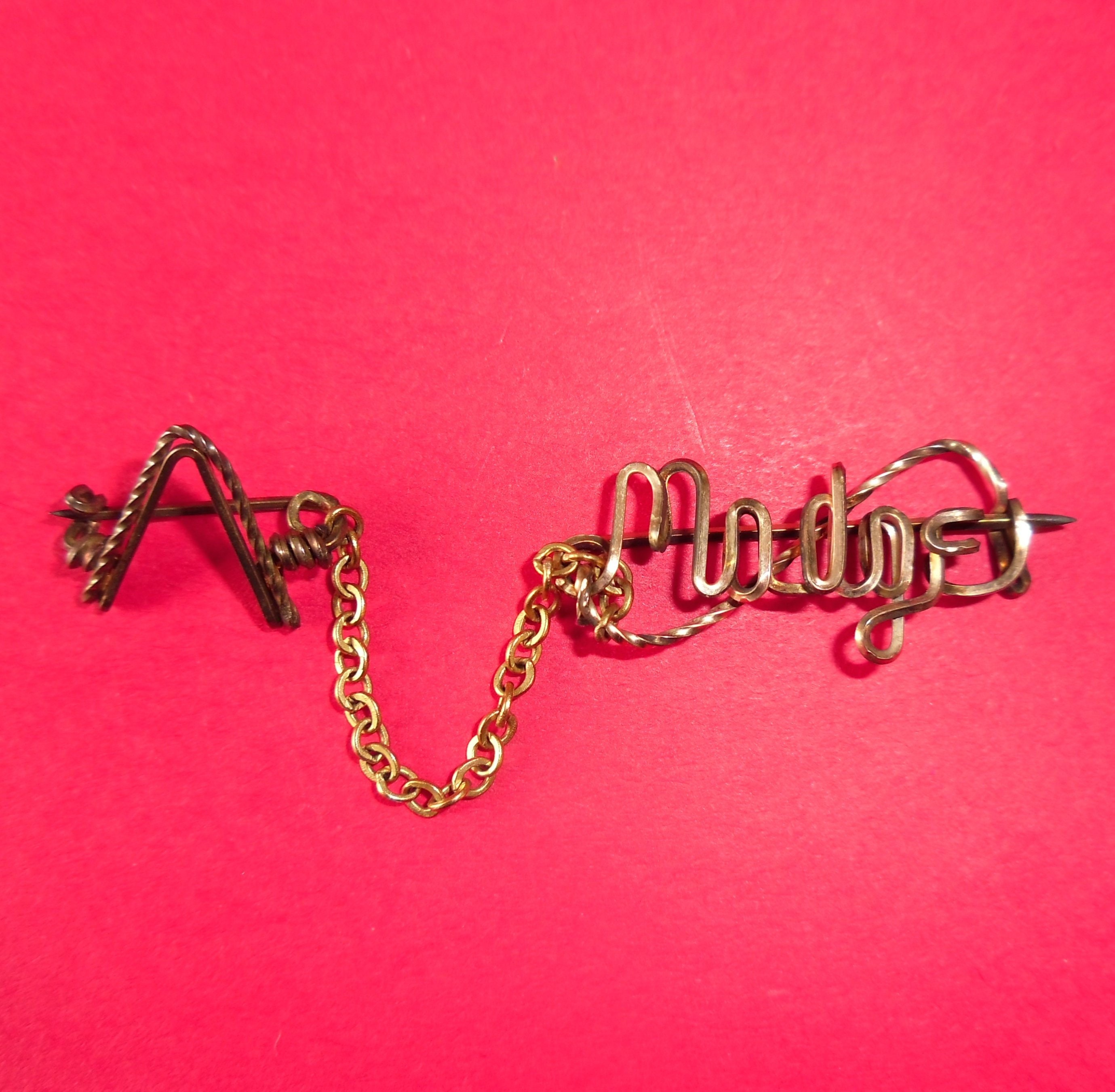 Awesome Mid Century Gold Tone Script Personalized - Etsy