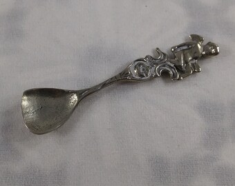 Antique Victorian 800 Silver Salt Spoon - Etsy