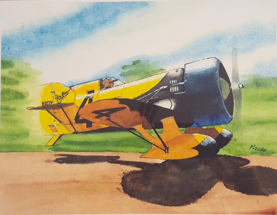 Gee Bee Z Air Racing Plane Print of a Watercolor Granville Brothers ...