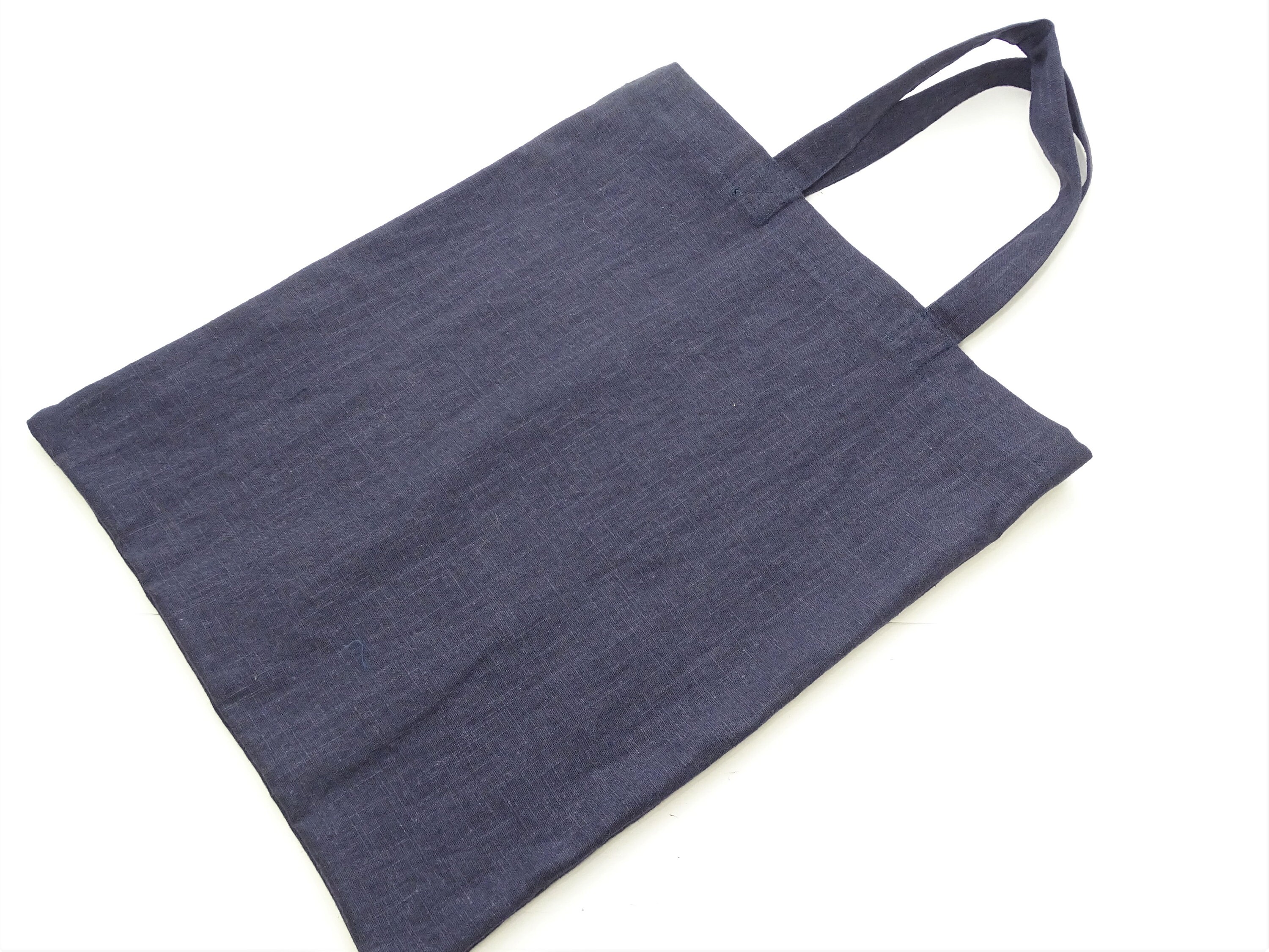 Dark Blue Cloth Bag Made of Linen Bag Carrying Bag Shopping - Etsy