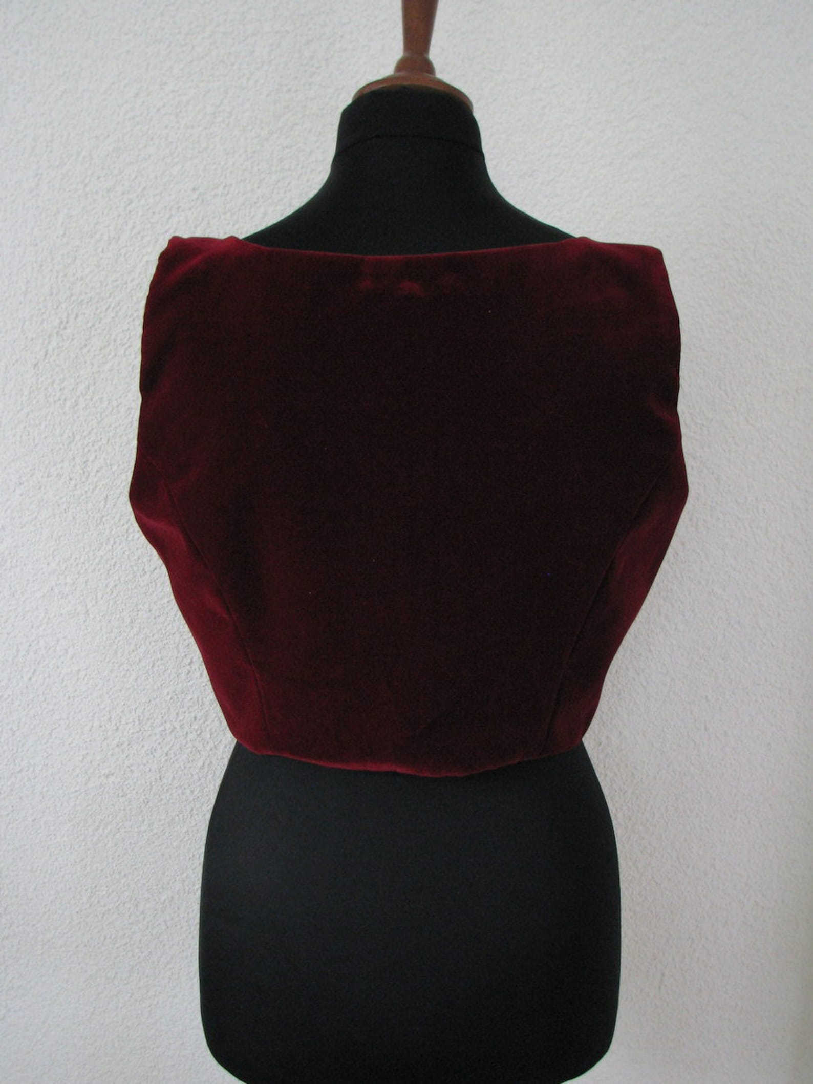 Velvet Bodice Burgundy Red Corset Top Corset Top Renaissance Middle ...