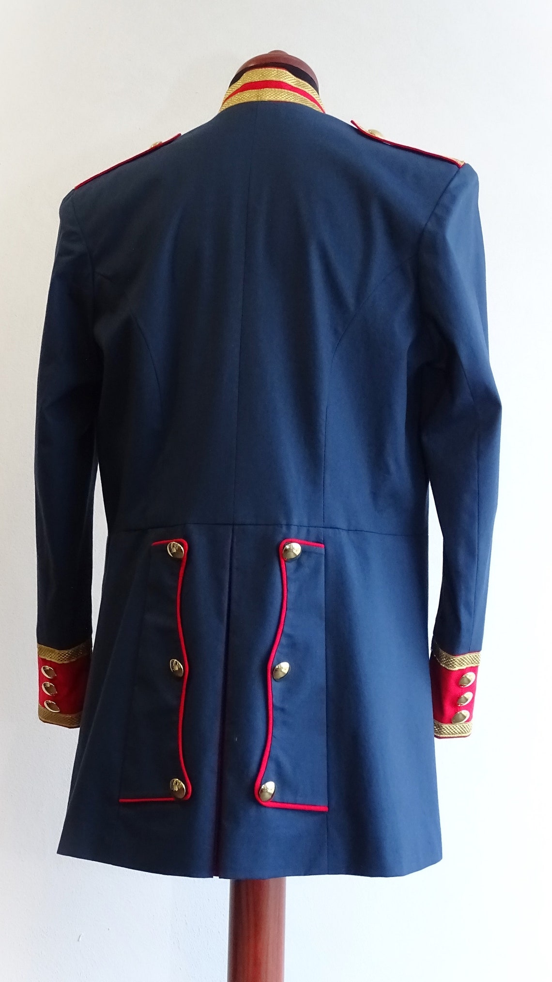 Prussian Uniform Jacket Blue Red With Red Piping and Gold Border ...