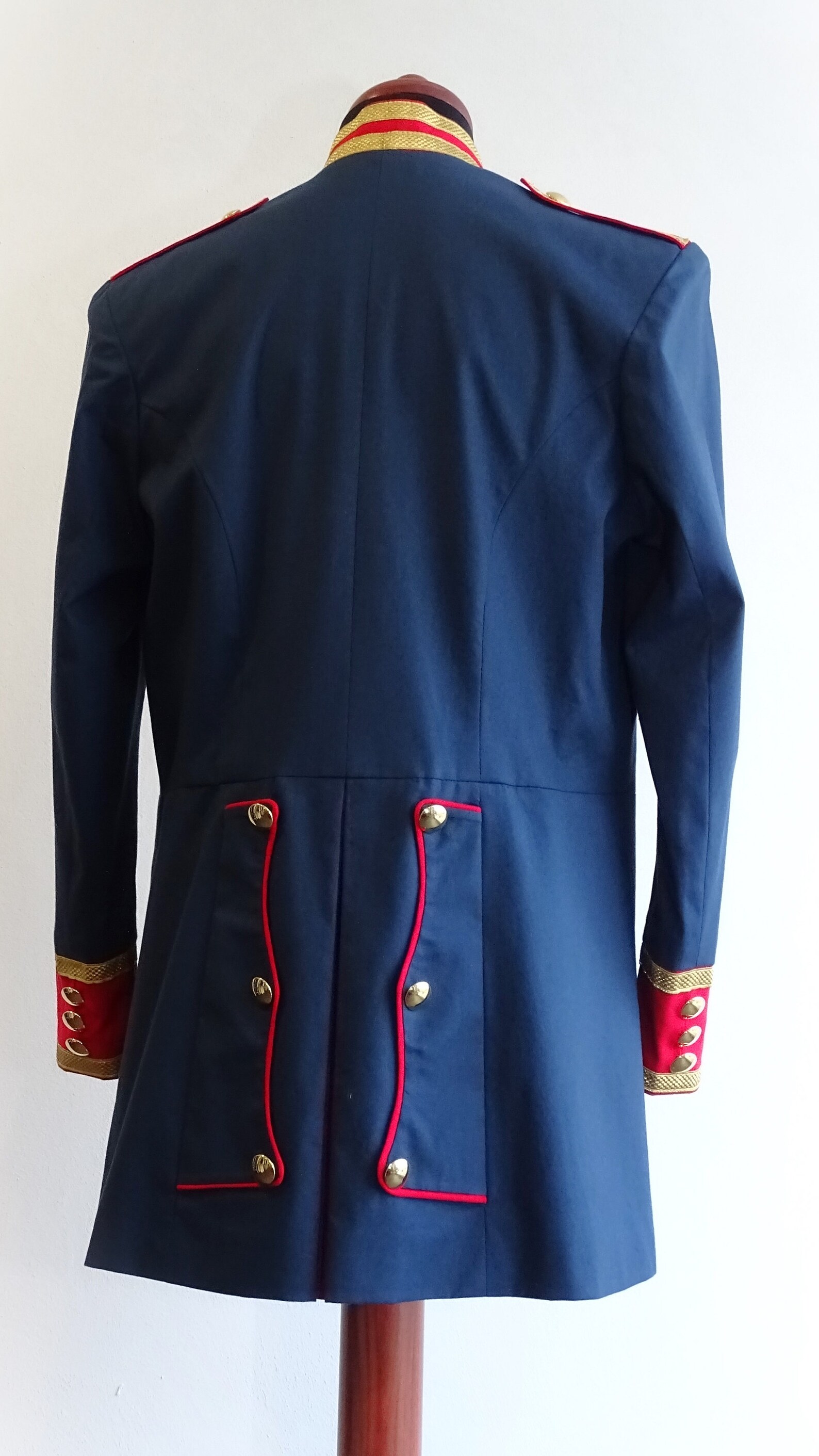 Prussian Uniform Jacket Blue Red With Red Piping and Gold - Etsy
