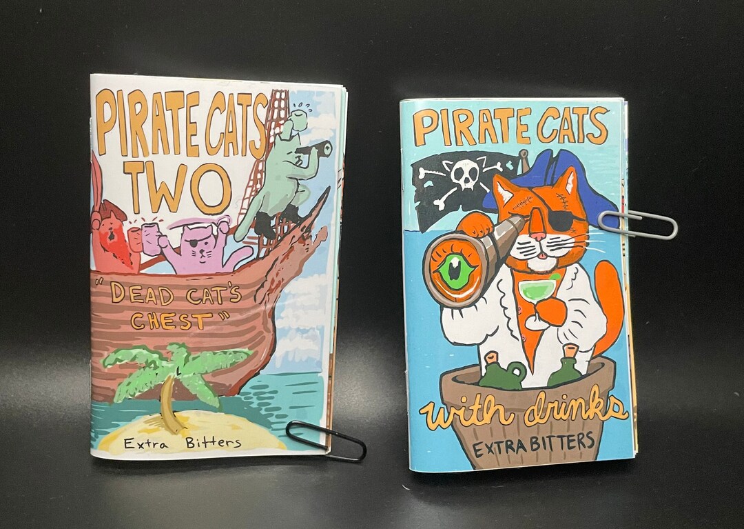 Pirate Cat Zine Pair Pirate Cats Cat Zine Pirate Zine - Etsy