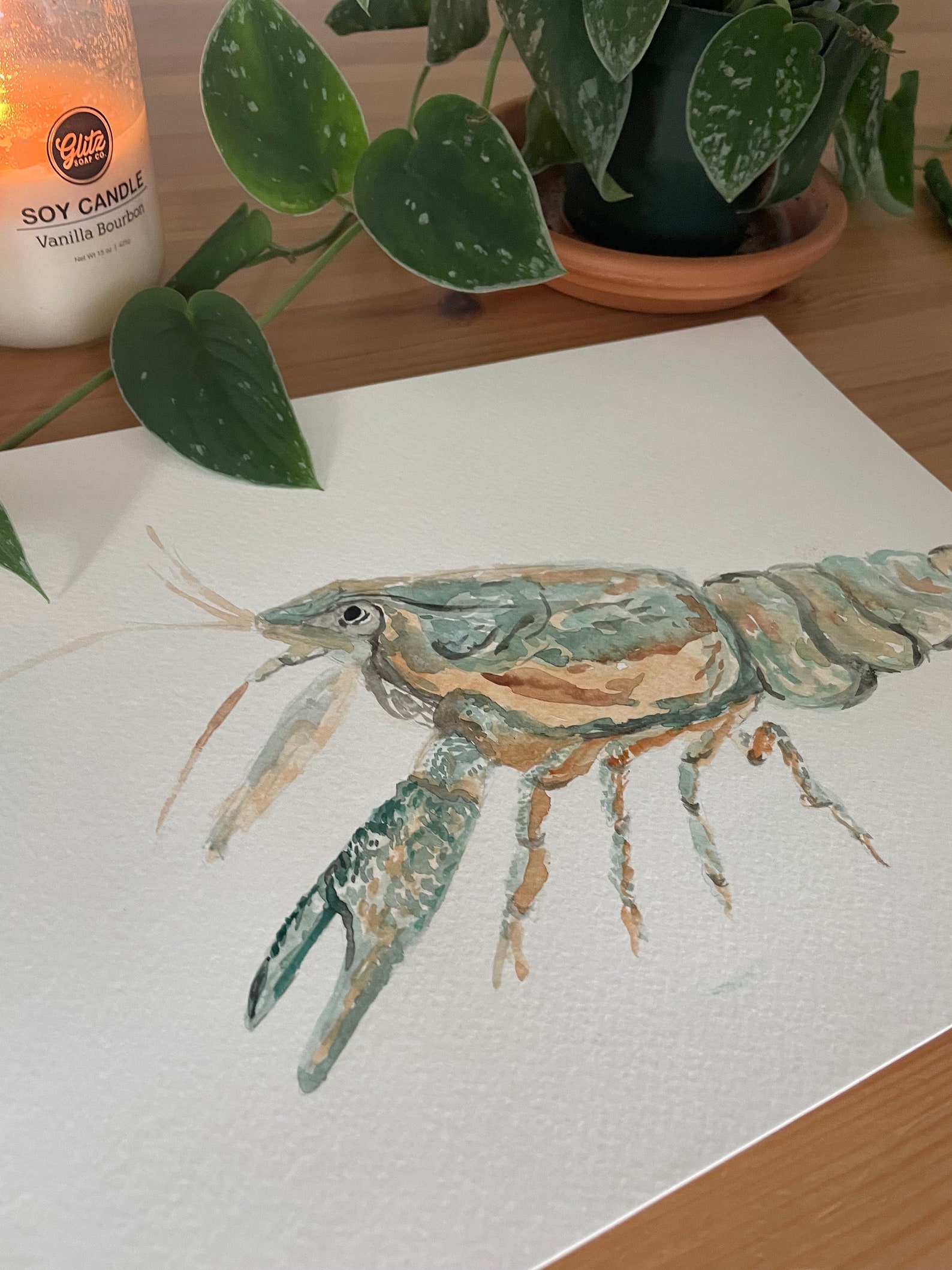 Watercolor Crayfish - Etsy