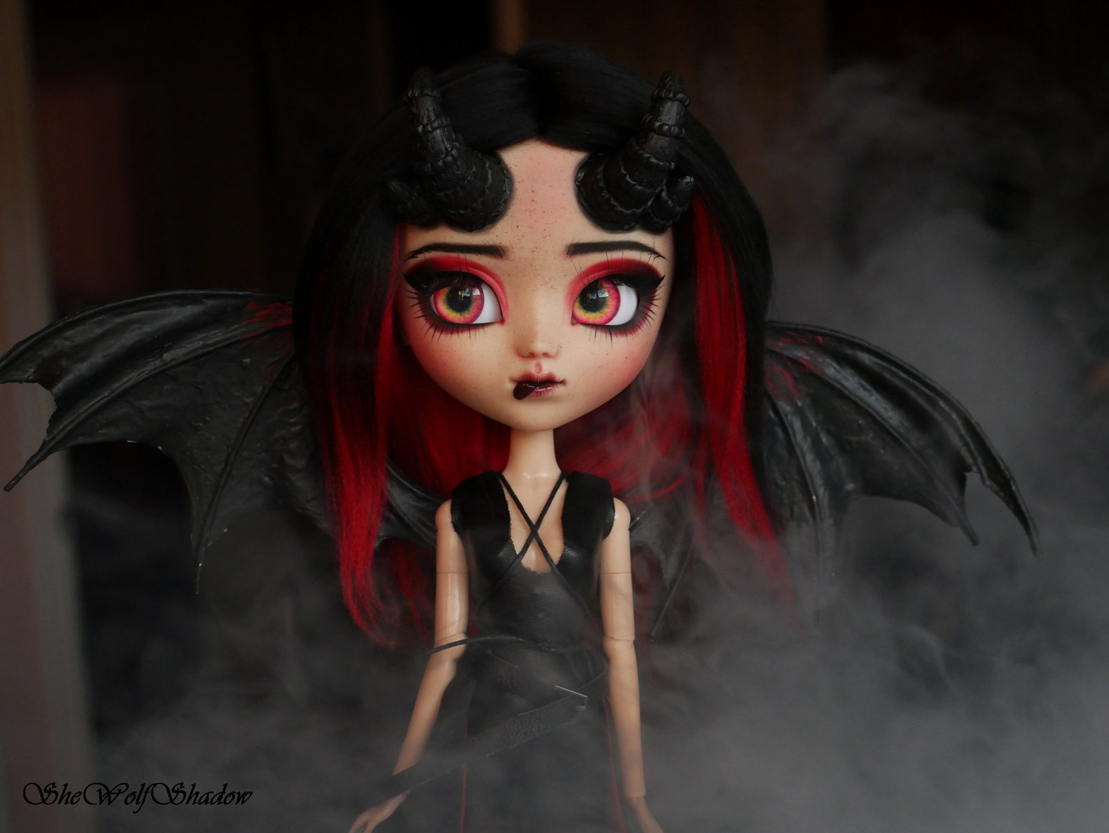 Succubus Custom Ooak Pullip Full Doll Naamah Tan Skin Deamon Etsy