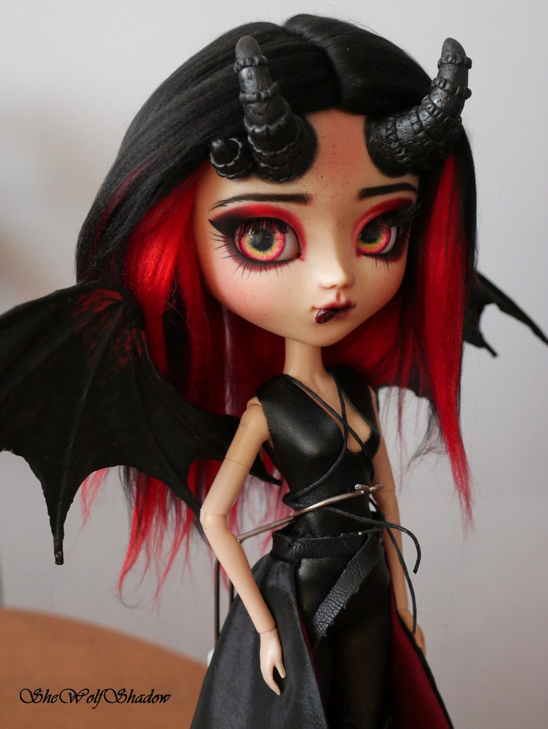Succubus Custom Ooak Pullip Full Doll Naamah Tan Skin Deamon Etsy