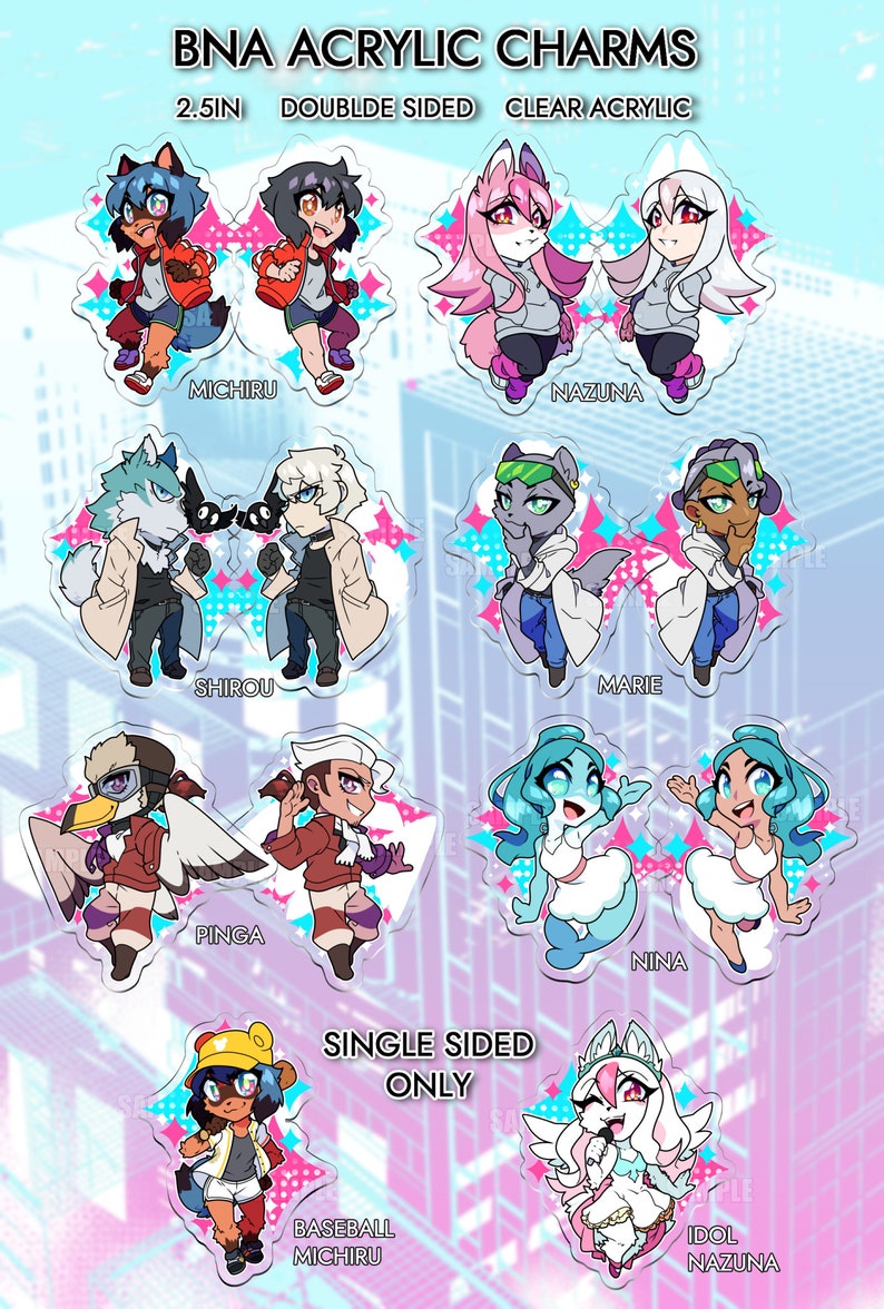 BNA Acrylic Charms - Etsy