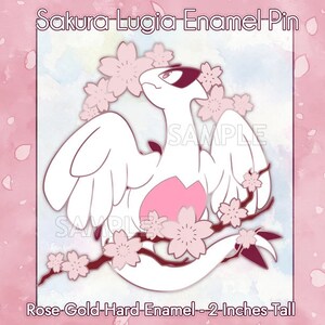 Sakura Lugia Rose Gold Hard Enamel Pin - Etsy