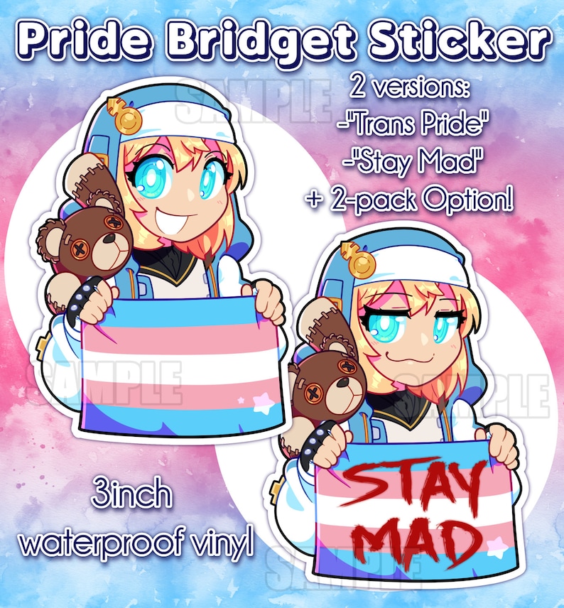 Pride Bridget GUILTY GEAR STRIVE Stickers - Etsy