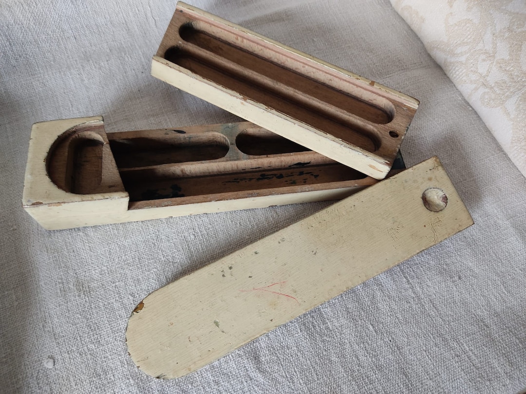 Vintage Stylus Box Wooden Box True Shabby - Etsy UK
