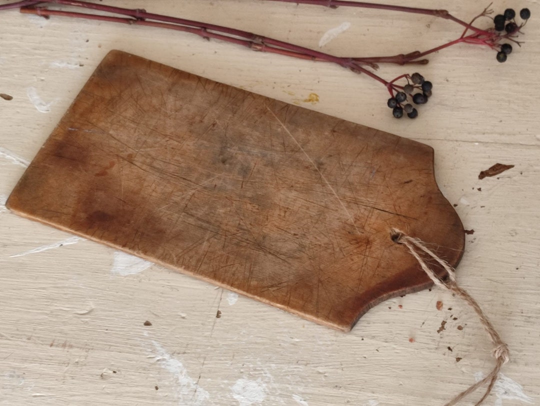Old True Vintage Wooden Board Damaged Destroyed Breakfast Board Rustic ...