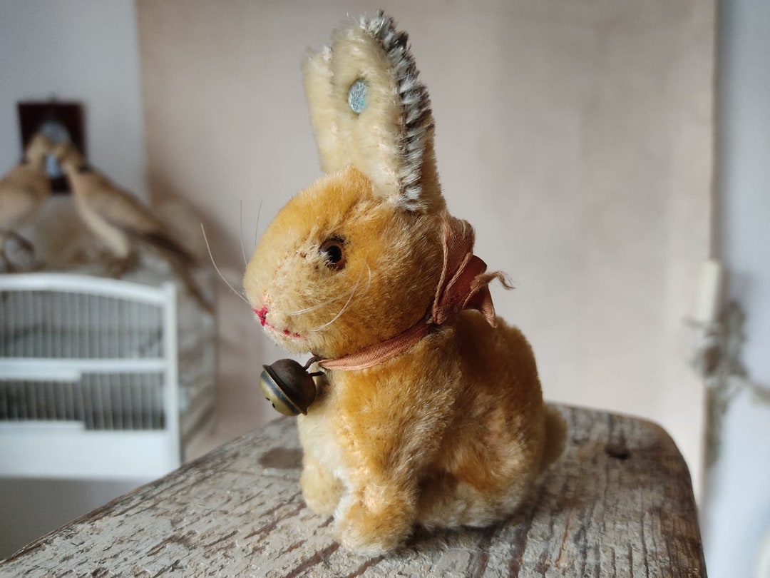 Vintage STEIFF Rabbit Bunny Plush Rabbit Button in Ear - Etsy