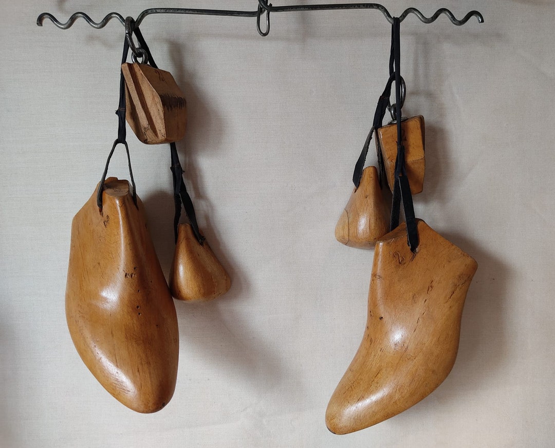True Vintage Shoe Lasts Shoemaker's Workshop 3-piece Wooden Lasts Shoe ...