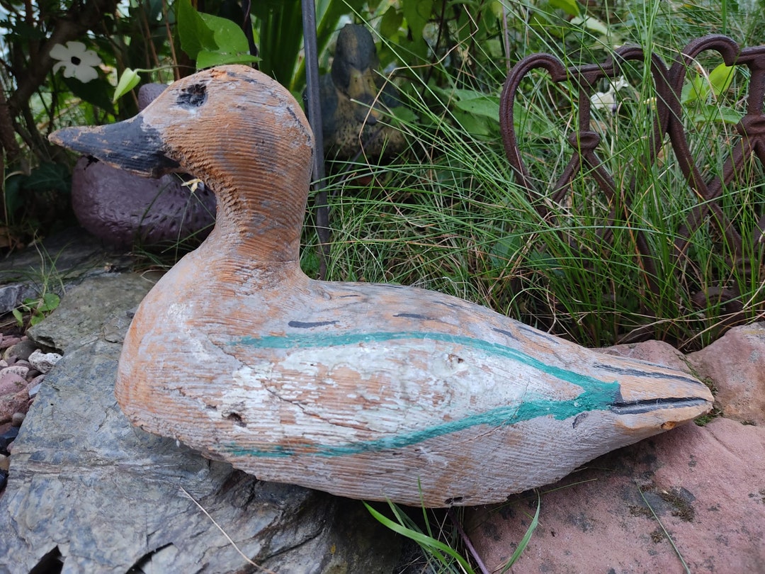 Vintage Curly Duck DUCK AUGUSTE Wood Rustic French Shabby Patina - Etsy