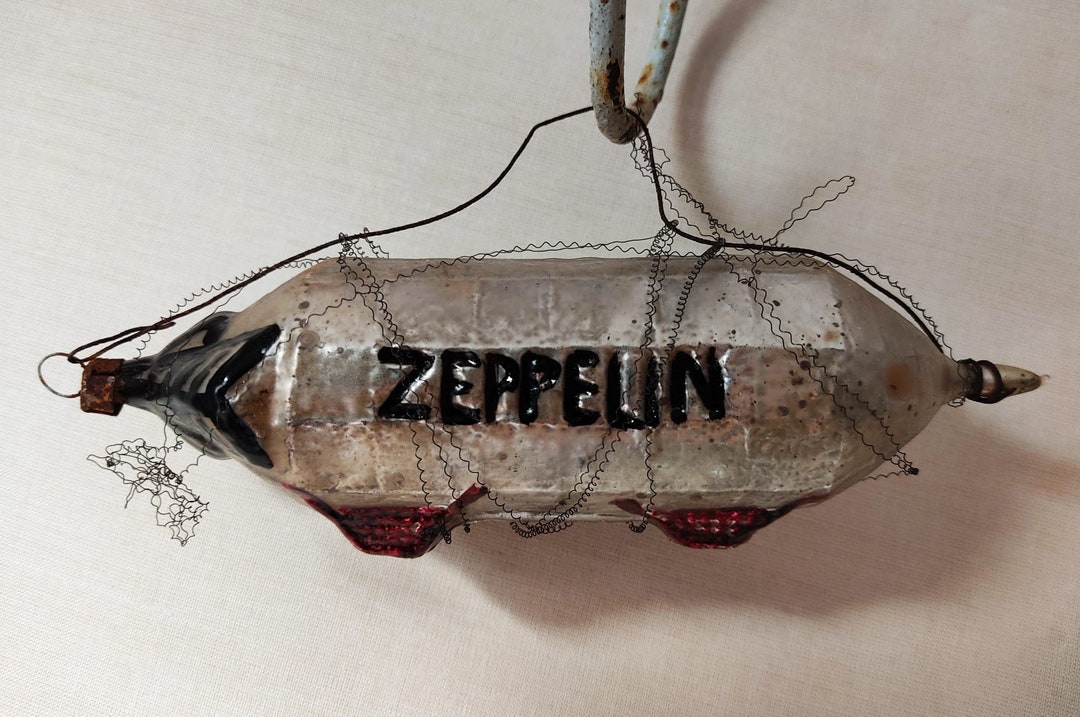 Antique Christmas Ball ZEPPELIN Christmas Tree Decorations Old True ...