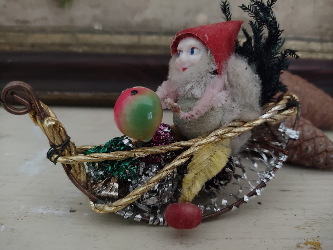 Little Pipe Cleaner Man Gnome Rides on Pinecone in the Gondola Racing ...
