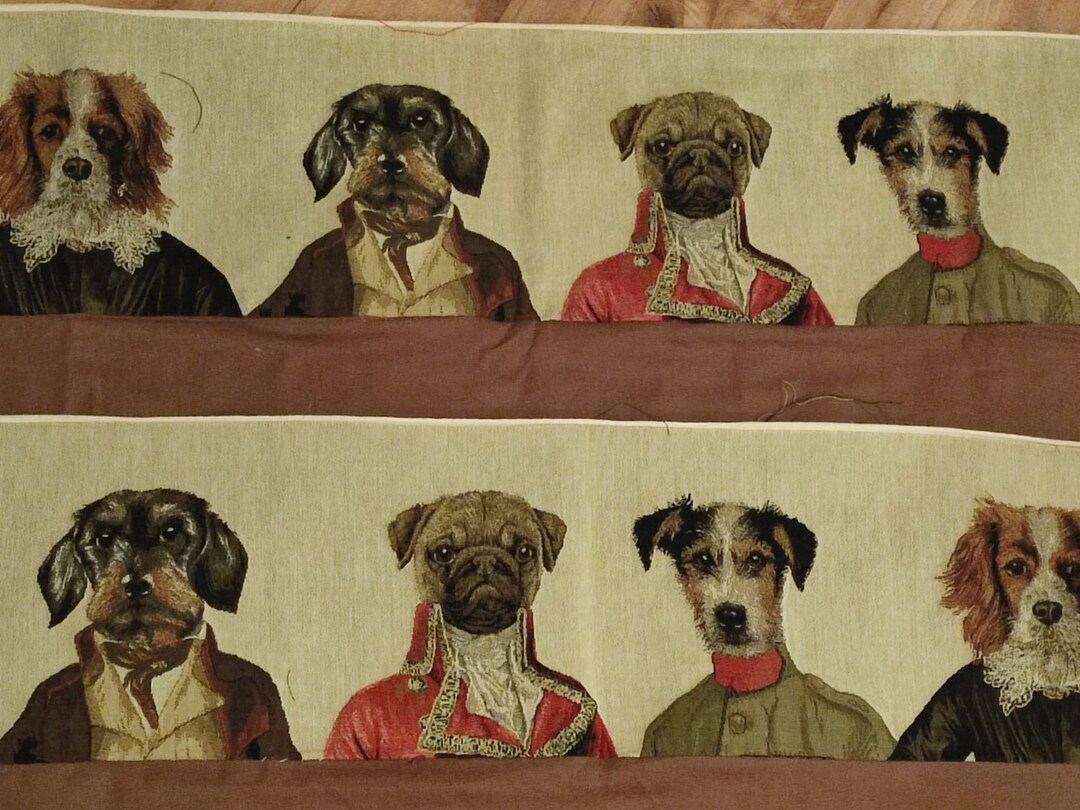 Dog Tapestry Fabric Belgium Fabric 2 Unfinished Cushion Covers for ...