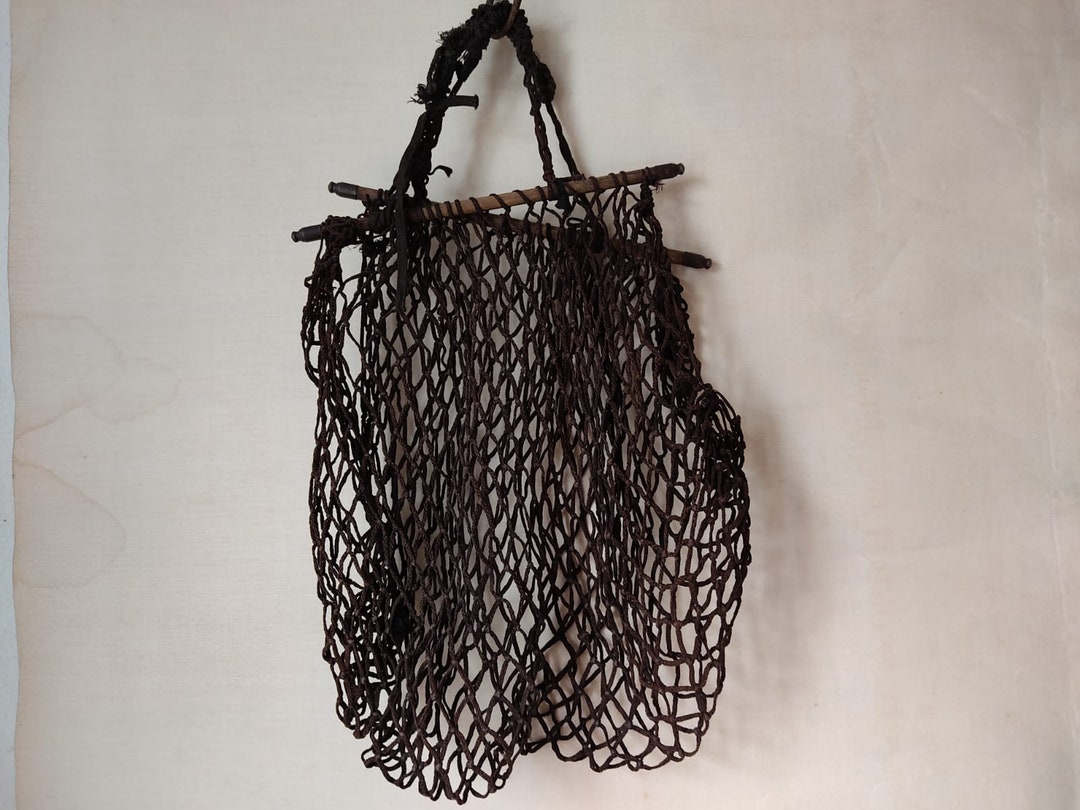 ANTIK Vintage Net Shopping Net Crochet Net Handmade Authentic - Etsy