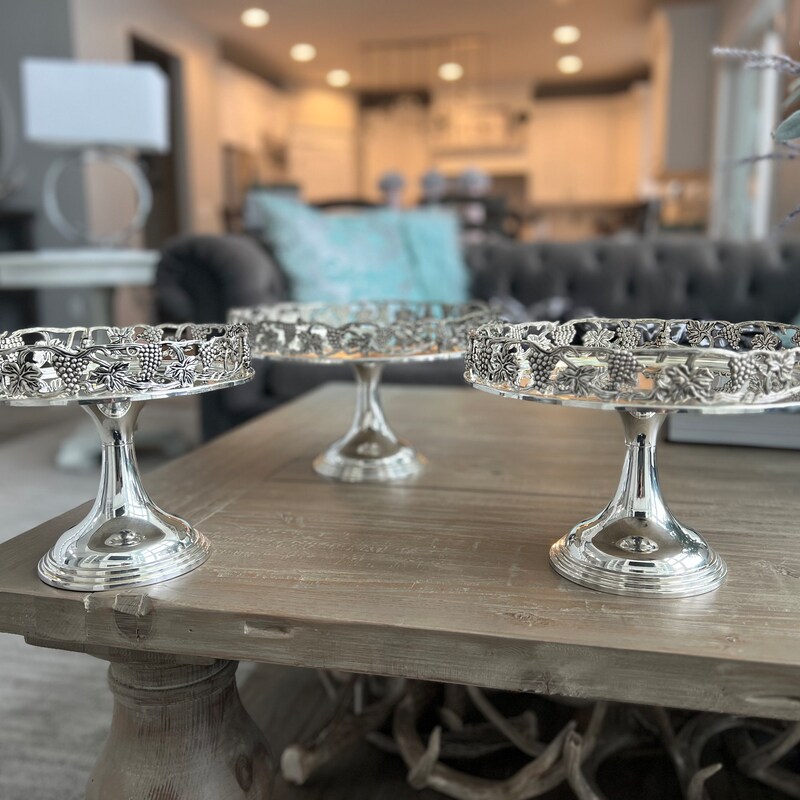 Silver Cake Stand - Etsy