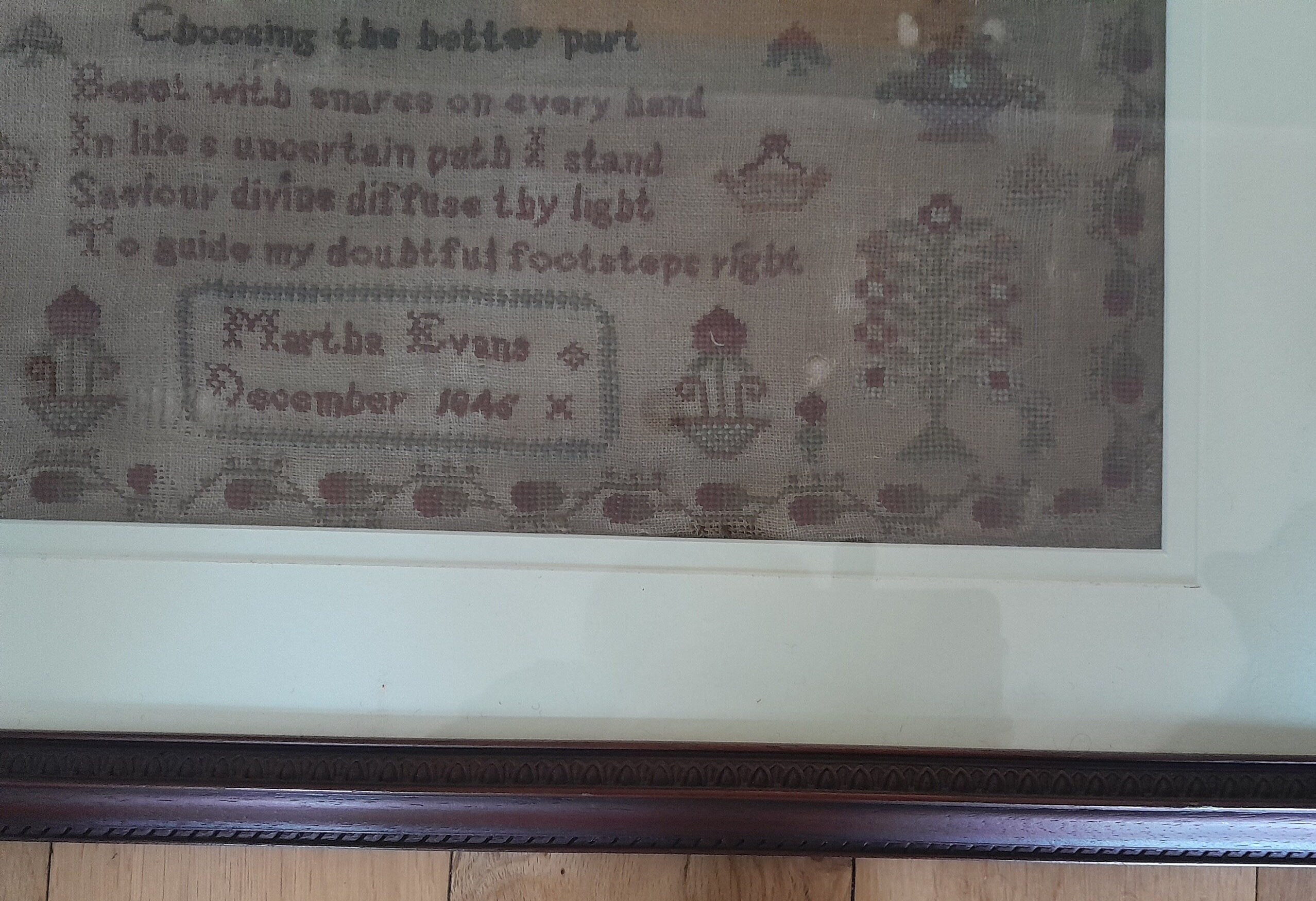 1845 Sampler Choosing the Better Part Martha Evans - Etsy UK