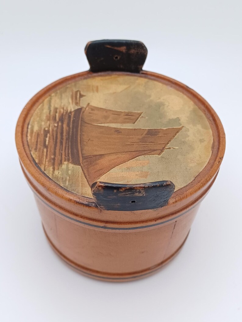 Antique Thread Dispenser or Box With Boat Decoration, James Chadwick - Etsy