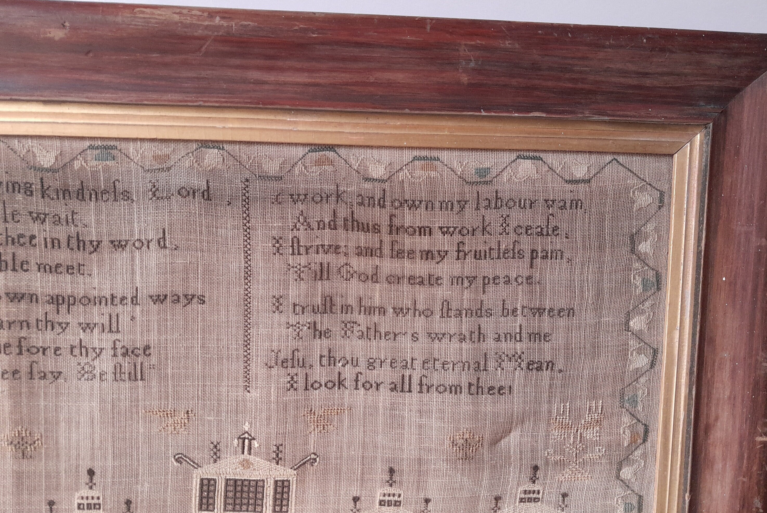 Georgian Temple of Solomon Sampler, Mary Cox 1822 - Etsy UK