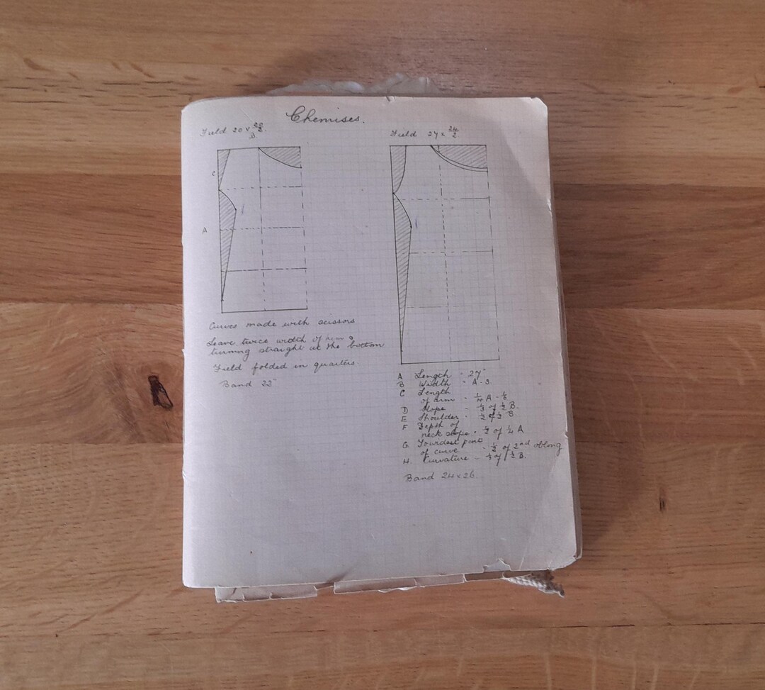 Early 20th Century Dressmaking Notes With Samples - Etsy