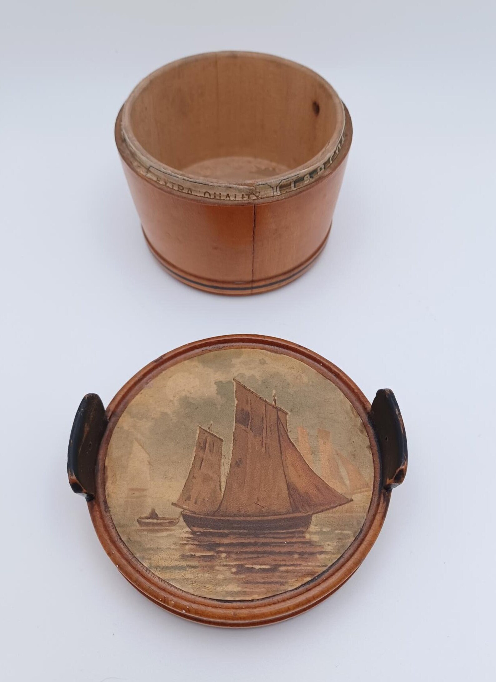Antique Thread Dispenser or Box With Boat Decoration, James Chadwick - Etsy
