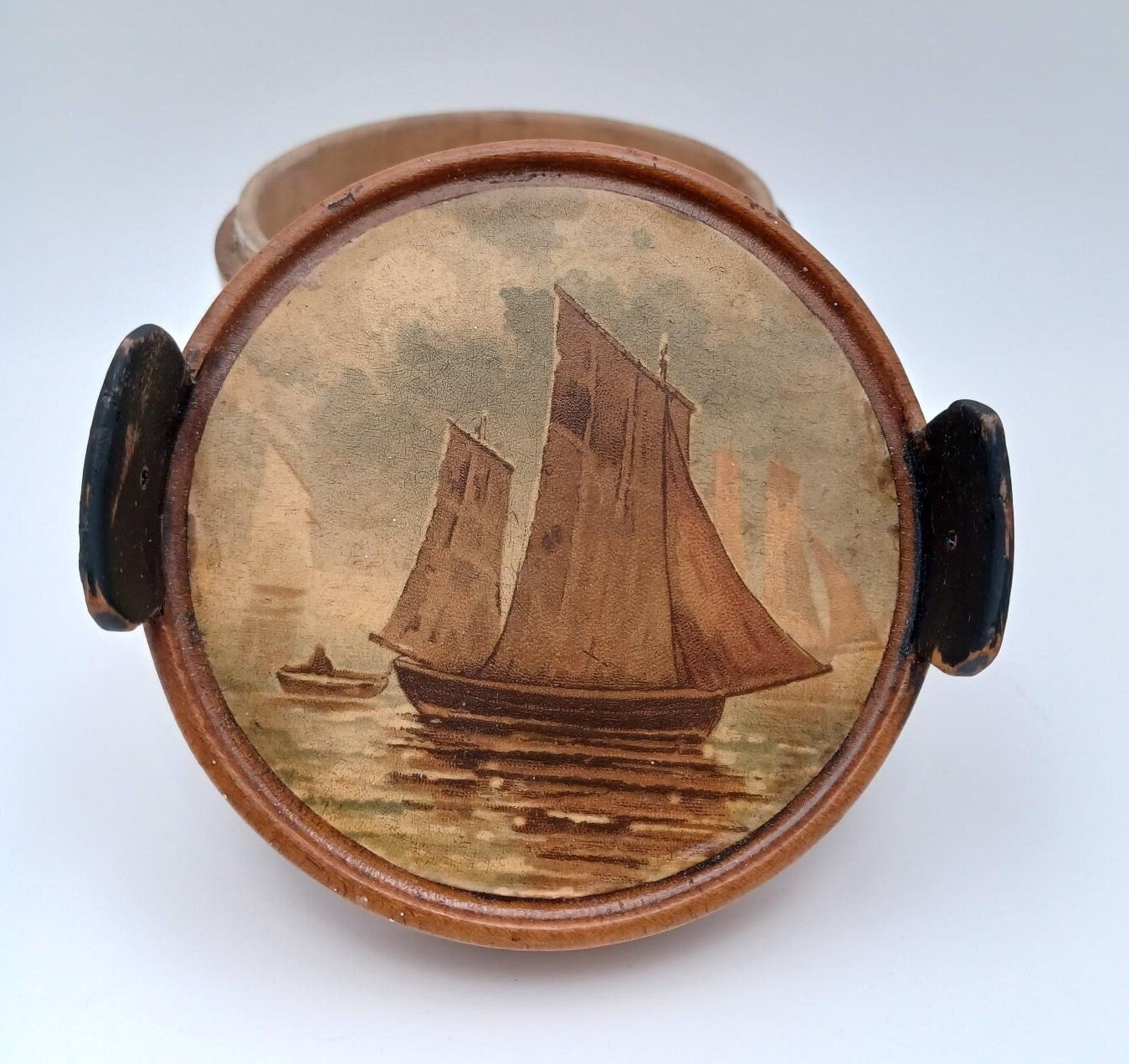 Antique Thread Dispenser or Box With Boat Decoration, James Chadwick - Etsy