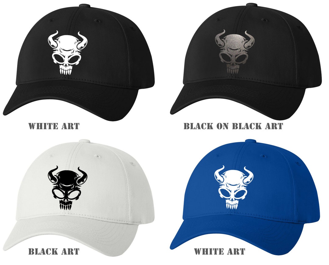 Demon Baseball Caps / Pre-curved Visor / Multiple Designs and Colors ...