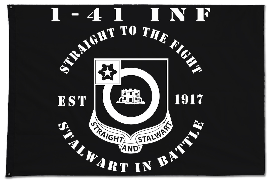 1-41 INF Crest Flag. Two Sizes, One Sided With Grommets. **free ...