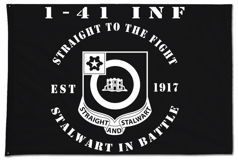 1-41 INF Crest Flag. Two Sizes, One Sided With Grommets. **free ...