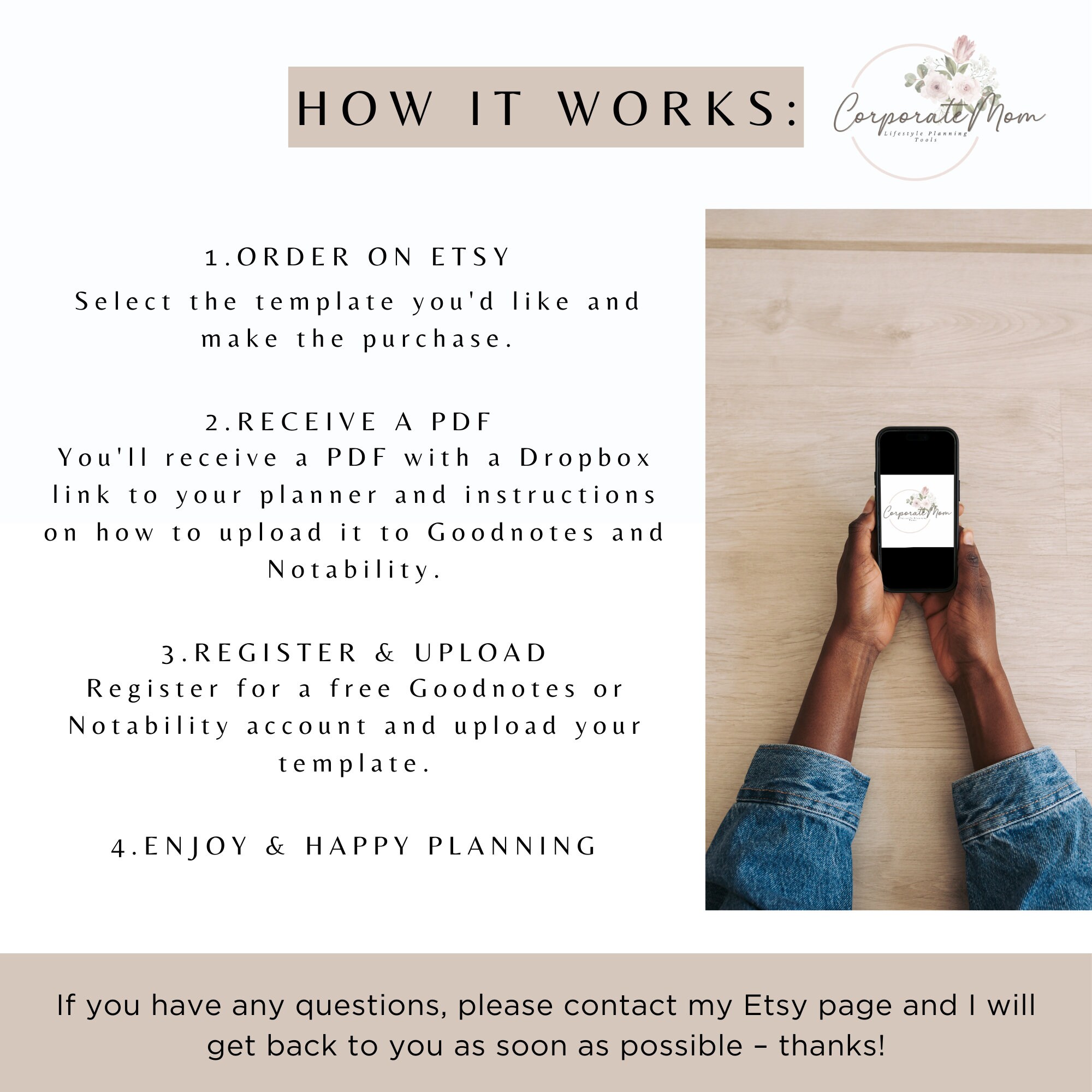Digital Meeting Notes Template PDF Printable Goodnotes and Notability ...
