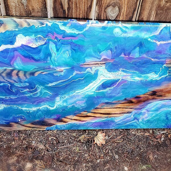 Burnt Wood Epoxy Table - Etsy