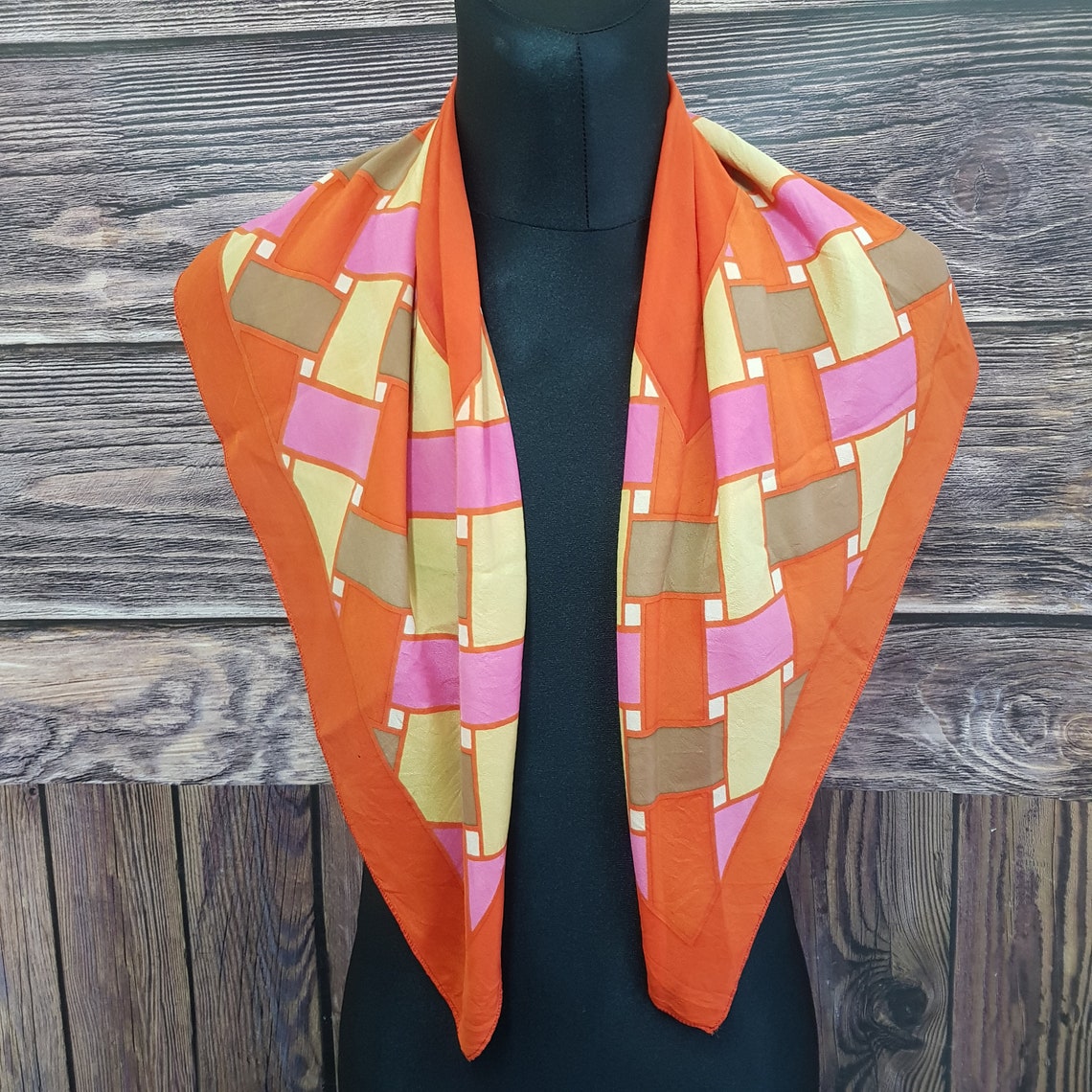 Orange shawl. Orange handkerchief. Russian shawl Orange scarf | Etsy