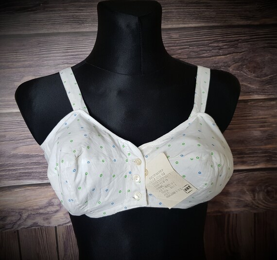 Soviet Cotton Bra Vintage Cotton Brassiere Ladies Lingerie | Etsy