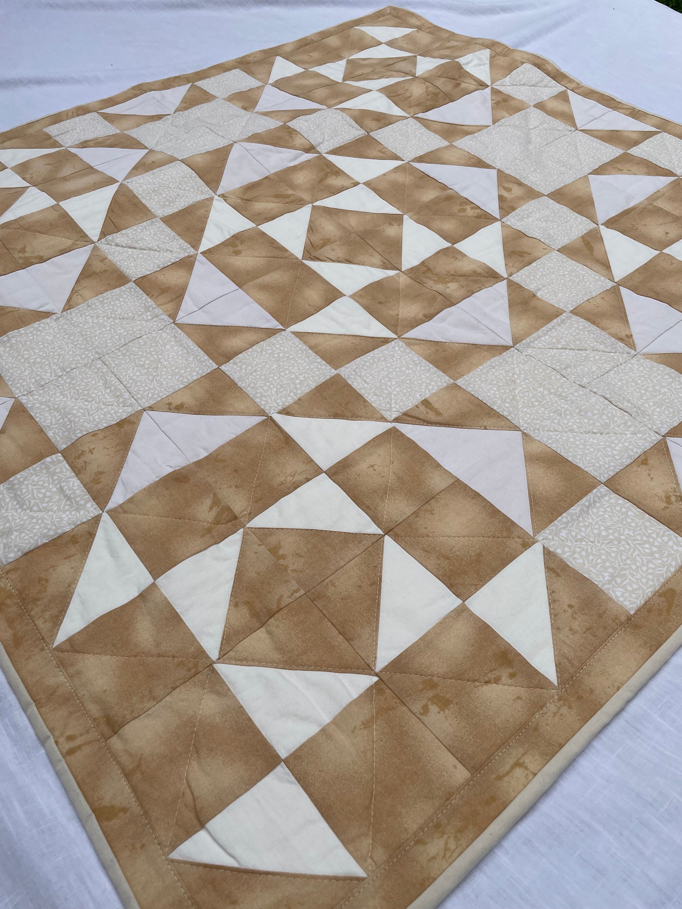 Quilted Geometric Wallhanging, Art Quilt, Handmade Quilt for Sale ...