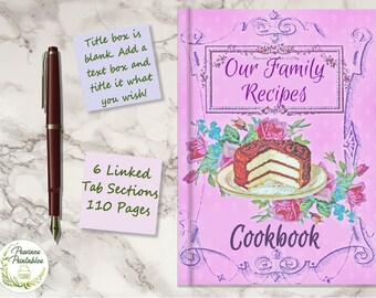 Onenote Recipe Book Template - Etsy