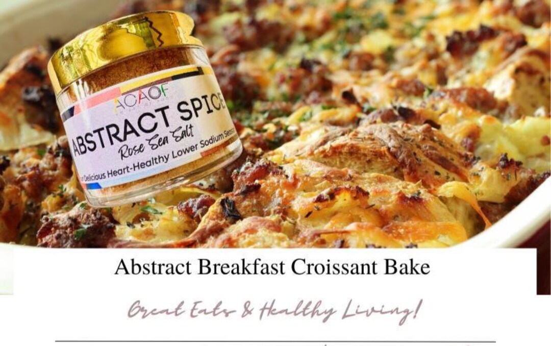 Abstract Breakfast Croissant Bake Recipe Card - Etsy
