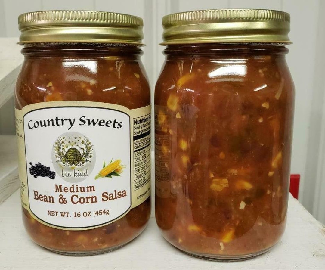 Country Sweets All-natural Medium Bean & Corn Salsa 16 Oz Jar - Etsy