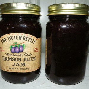 Dutch Kettle All-natural Homestyle Damson Plum Jam 19 Oz Jar - Etsy