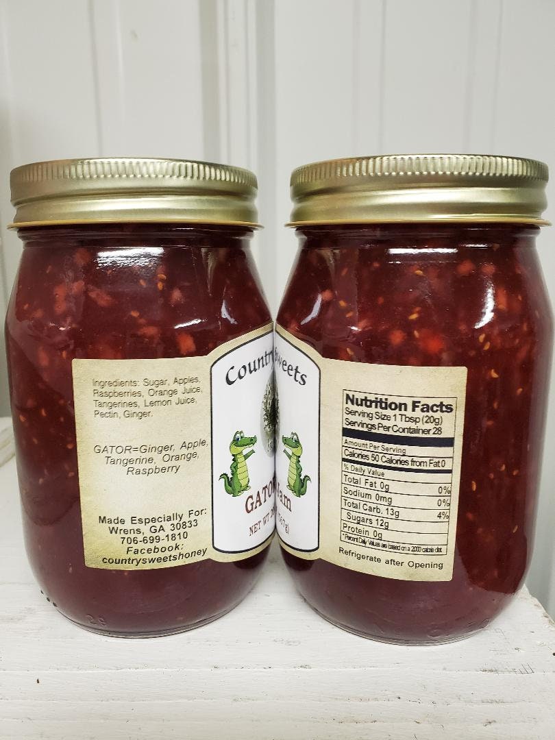 Country Sweets Gator Jam 20 Oz Jar - Etsy