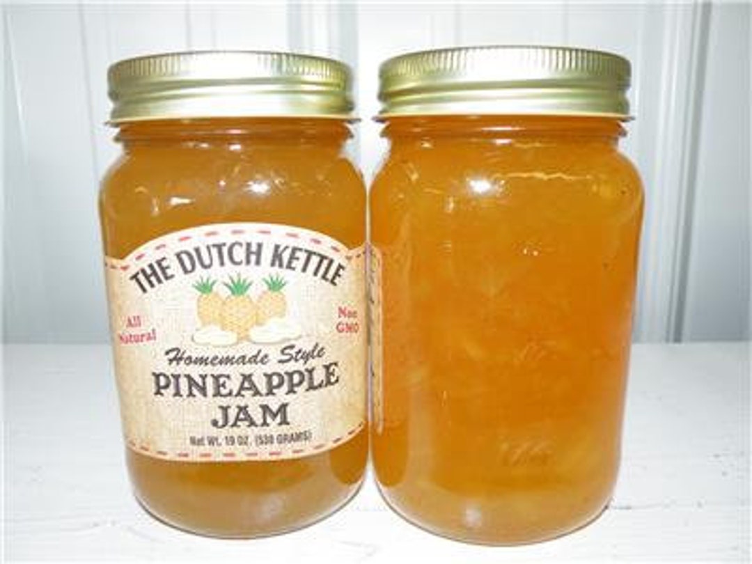 Dutch Kettle All-natural Homestyle Pineapple Jam 19 Oz Jar - Etsy