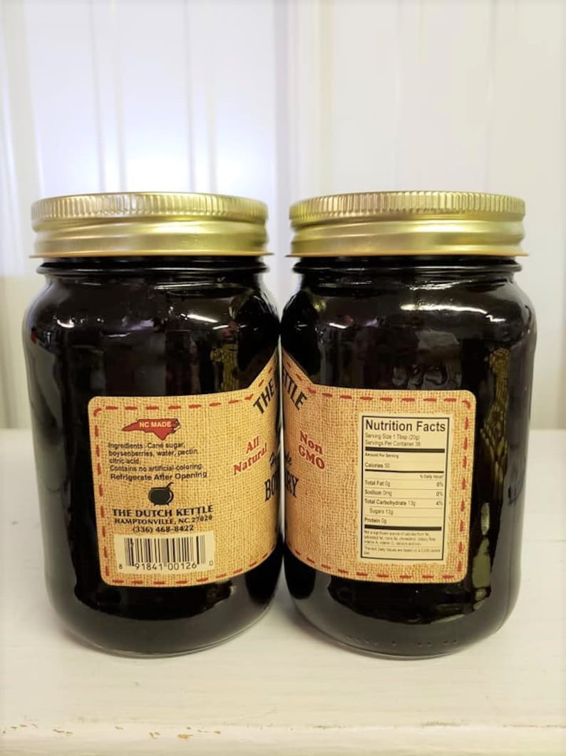 Dutch Kettle All-natural Boysenberry Jam 19 Oz Jar - Etsy