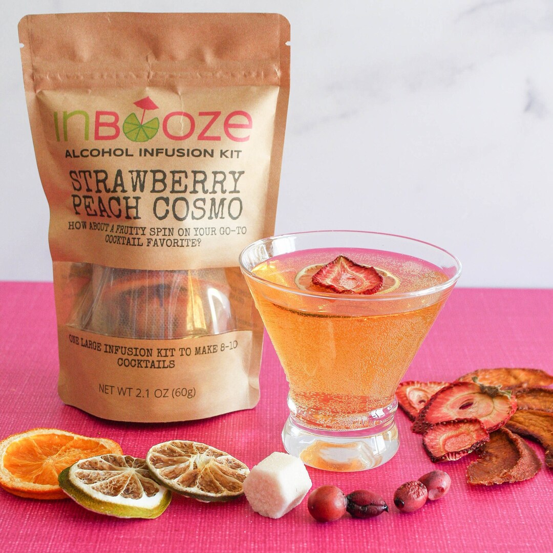 Strawberry Peach Cosmo Alcohol Infusion Cocktail Kit - Infuse Vodka ...