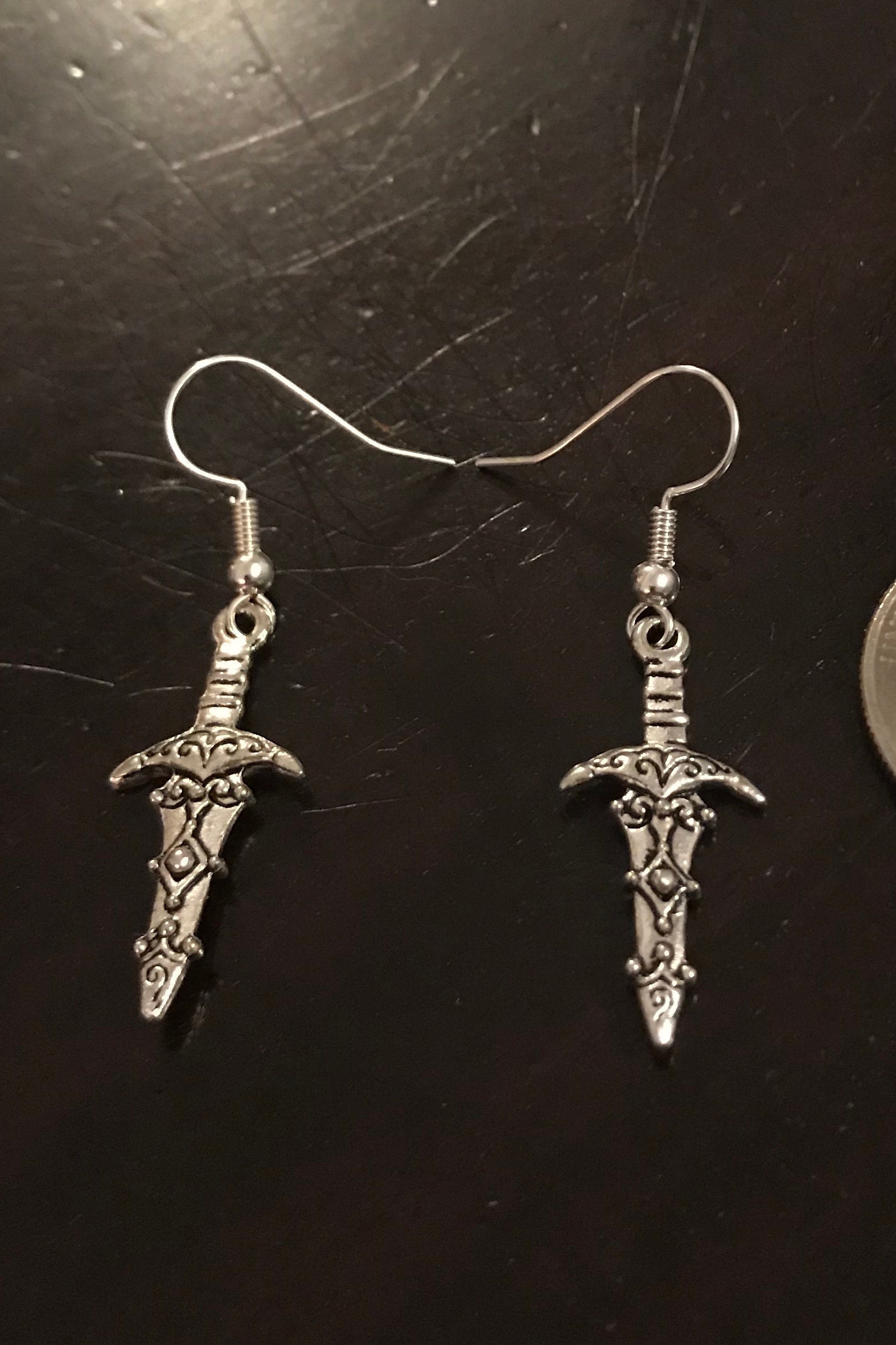 Dagger Earrings - Etsy