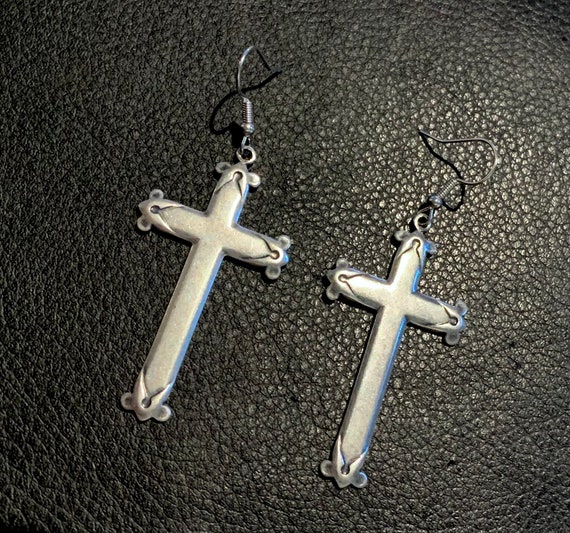 Large Cross Earrings | Etsy
