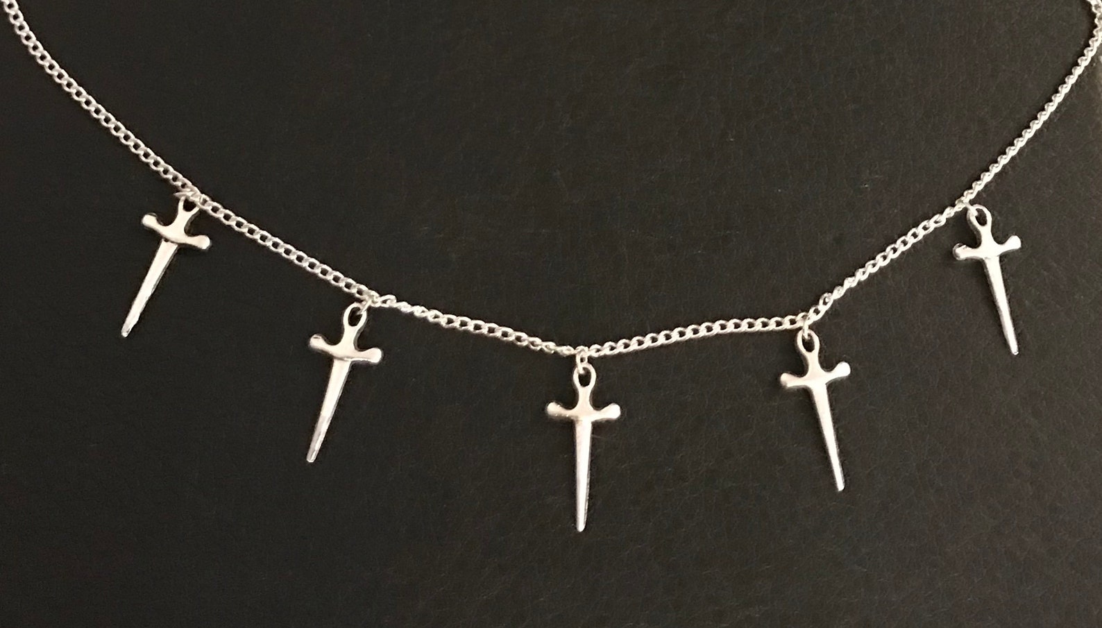 Dagger Charms Necklace - Etsy